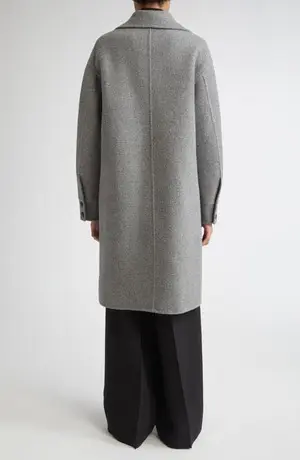 JIL SANDER Relaxed Virgin Wool Coat - Pebble