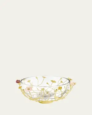 Michael Aram Wildflowers Serving Glass Bowl - Multi