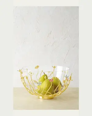 Michael Aram Wildflowers Serving Glass Bowl
