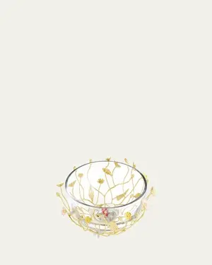 Michael Aram Wildflowers Serving Glass Bowl