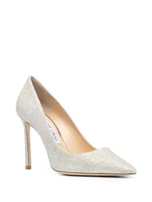 JIMMY CHOO Romy 100 Glitter Pumps