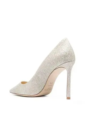 JIMMY CHOO Romy 100 Glitter Pumps