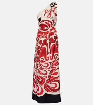 La DoubleJ Roy Phoenix Silk Twill Maxi Dress - Multicoloured