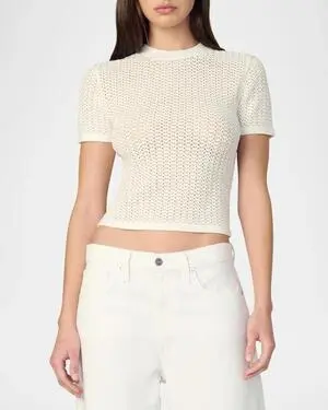 JOE & APOS;S JEANS Crochet Baby Tee - Ecru