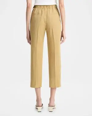 Vince Mid-rise Straight Cropped Pants - Beige