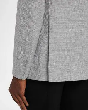Brioni Apos;s Wool Hopsack Single-breasted Blazer - Lead