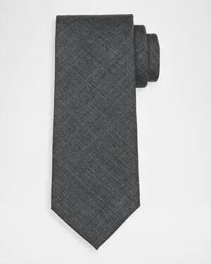 Brunello Cucinelli Lightweight Wool Tie C079 Grey