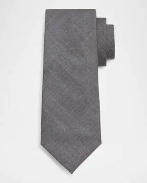 Brunello Cucinelli Lightweight Wool Tie C079 Lead