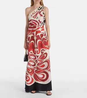La DoubleJ Roy Phoenix Silk Twill Maxi Dress - Multicoloured
