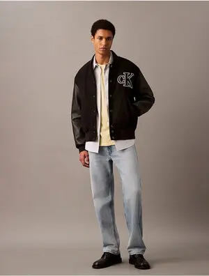 Calvin Klein Varsity Monogram Bomber Jacket