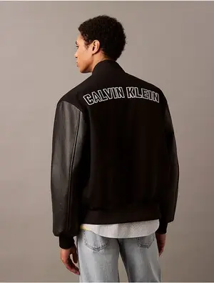 Calvin Klein Varsity Monogram Bomber Jacket