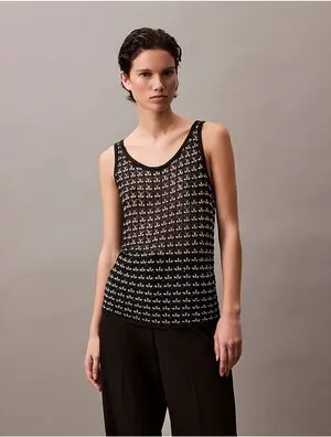 Calvin Klein Jacquard Textured Knit Tank