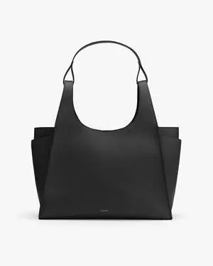 Cuyana Double Loop Satchel Bag - Black
