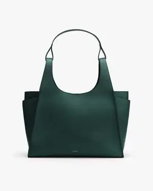 Cuyana Double Loop Satchel Bag Forest