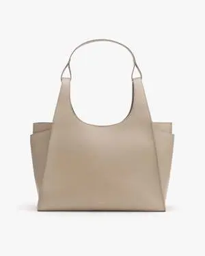 Cuyana Double Loop Satchel Bag - Stone