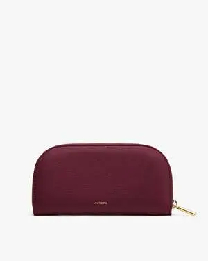 Cuyana Curved Zip Wallet - Cherry
