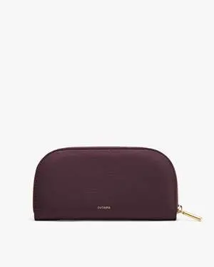 Cuyana Women's Curved Zip Wallet Plum