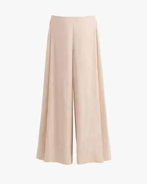 Cuyana Linen Pleated Wide-leg Pants - Sand