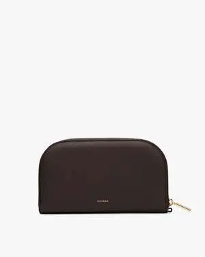Cuyana Women's Duo Zip Wallet Mocha