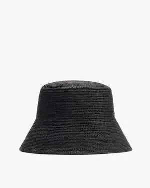 Cuyana Toquilla Straw Bucket Hat - Black