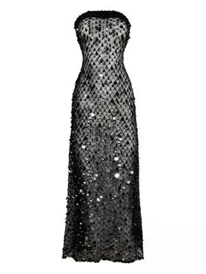 ROBERTA EINER Sequin-embellished Midi Dress