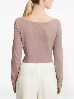 Marc O'polo Long-sleeve Boat-neck Top - Pink