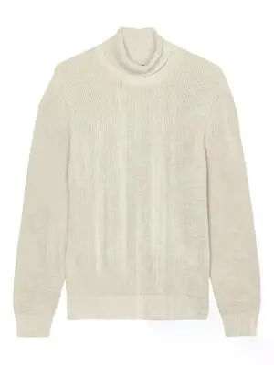 Marc O'polo Roll-neck Ribbed Sweater - Neutrals