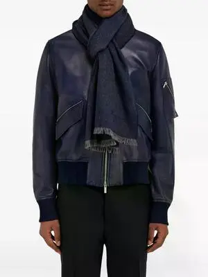 FERRAGAMO Chevron Scarf - Blue