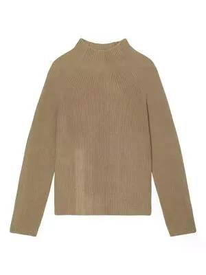 Marc O'polo Ribbed High-neck Sweater - Brown