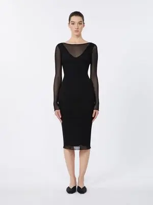 Max Mara Midi Dress In Mesh Jersey