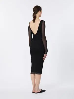 Max Mara Midi Dress In Mesh Jersey