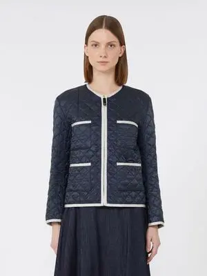 Max Mara Quilted Padded Jacket - Midnightblue