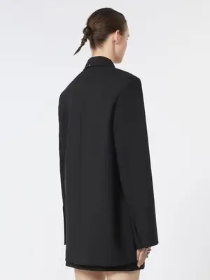 Max Mara Long Wool Blazer - Black