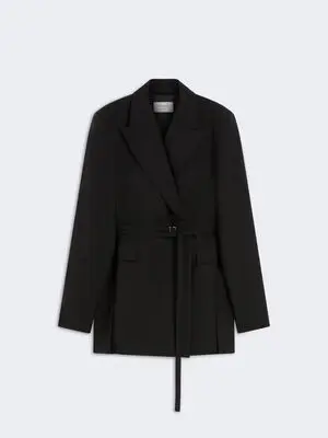Max Mara Long Wool Blazer - Black