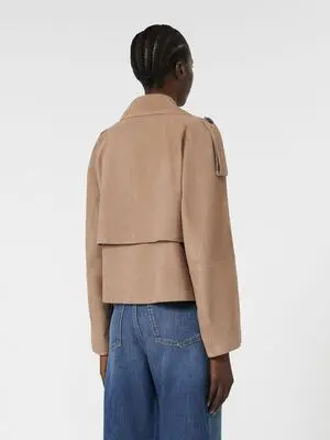 Max Mara Short Suede Trench Coat