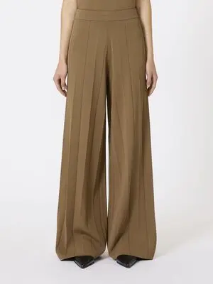 Max Mara Viscose Crêpe Wide Leg Trousers