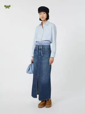 Max Mara Denim 5-pocket Maxi Skirt