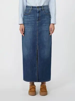 Max Mara Denim 5-pocket Maxi Skirt