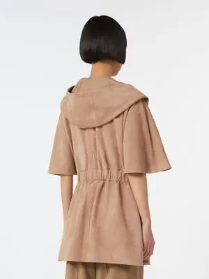 Max Mara Suede Belted Cape