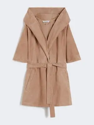 Max Mara Suede Belted Cape