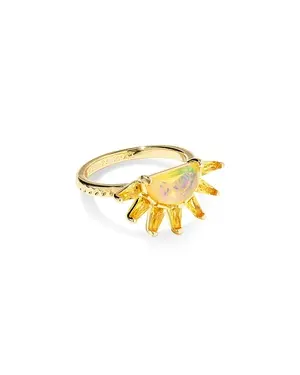 Kendra Scott Samantha Sun Band Ring - Yellow/gold