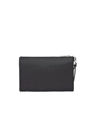 Prada Re-nylon And Saffiano Leather Pouch