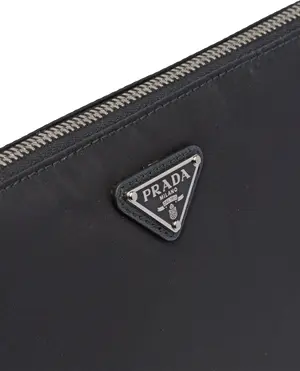 Prada Re-nylon And Saffiano Leather Pouch