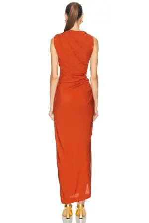 Bottega Veneta Sleeveless Jersey Draped Dress