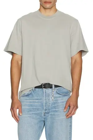 AGOLDE Asha Mock Neck Tee In Green - Reflect