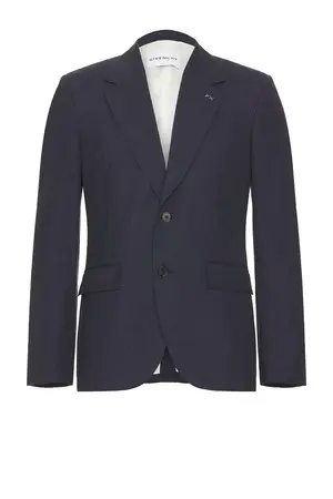 Givenchy Notch Lapel Jacket In Navy