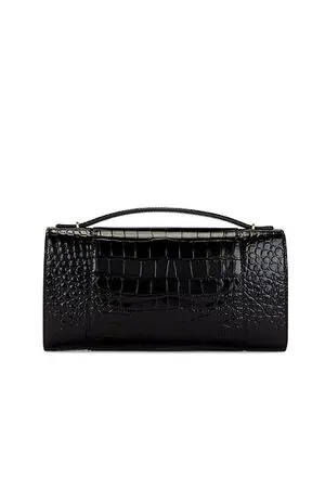 Balenciaga Hourglass Embossed Croc Pochette
