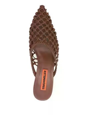 SIMONMILLER 60mm Knotted Gala Mules - Brown