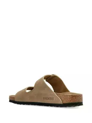 BIRKENSTOCK Arizona Big Buckle Suede Sandals - Neutrals