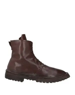 Moma Dark Leather Ankle Boots - Brown